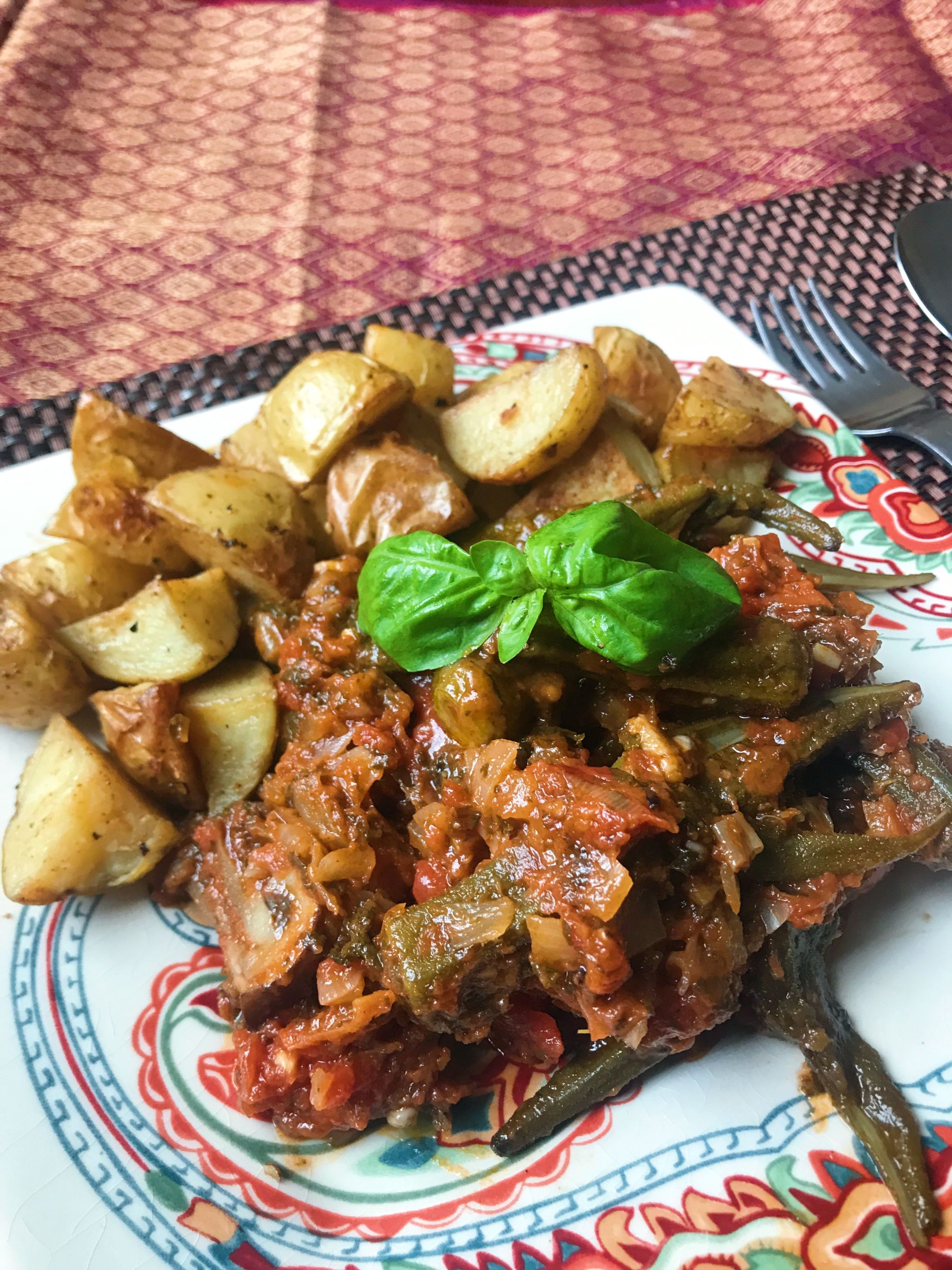 Greek Okra Stew (Bamia) (Ve) – Basil & Vogue